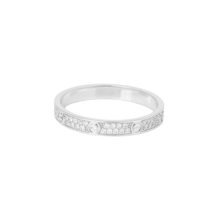 Cartier Love Pave Small Ring For Sale at 1stDibs