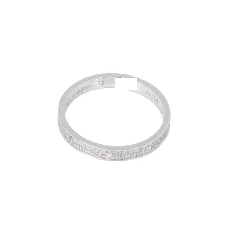 Cartier Love Pave Small Ring For Sale at 1stDibs