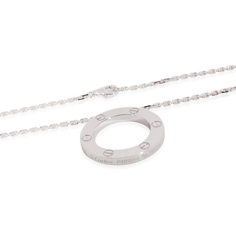 Cartier Love Pendant in 18k White Gold For Sale at 1stDibs