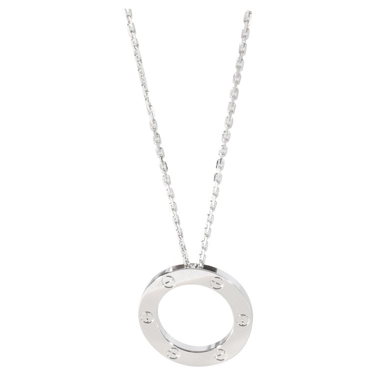 Cartier Love Pendant in 18k White Gold For Sale at 1stDibs