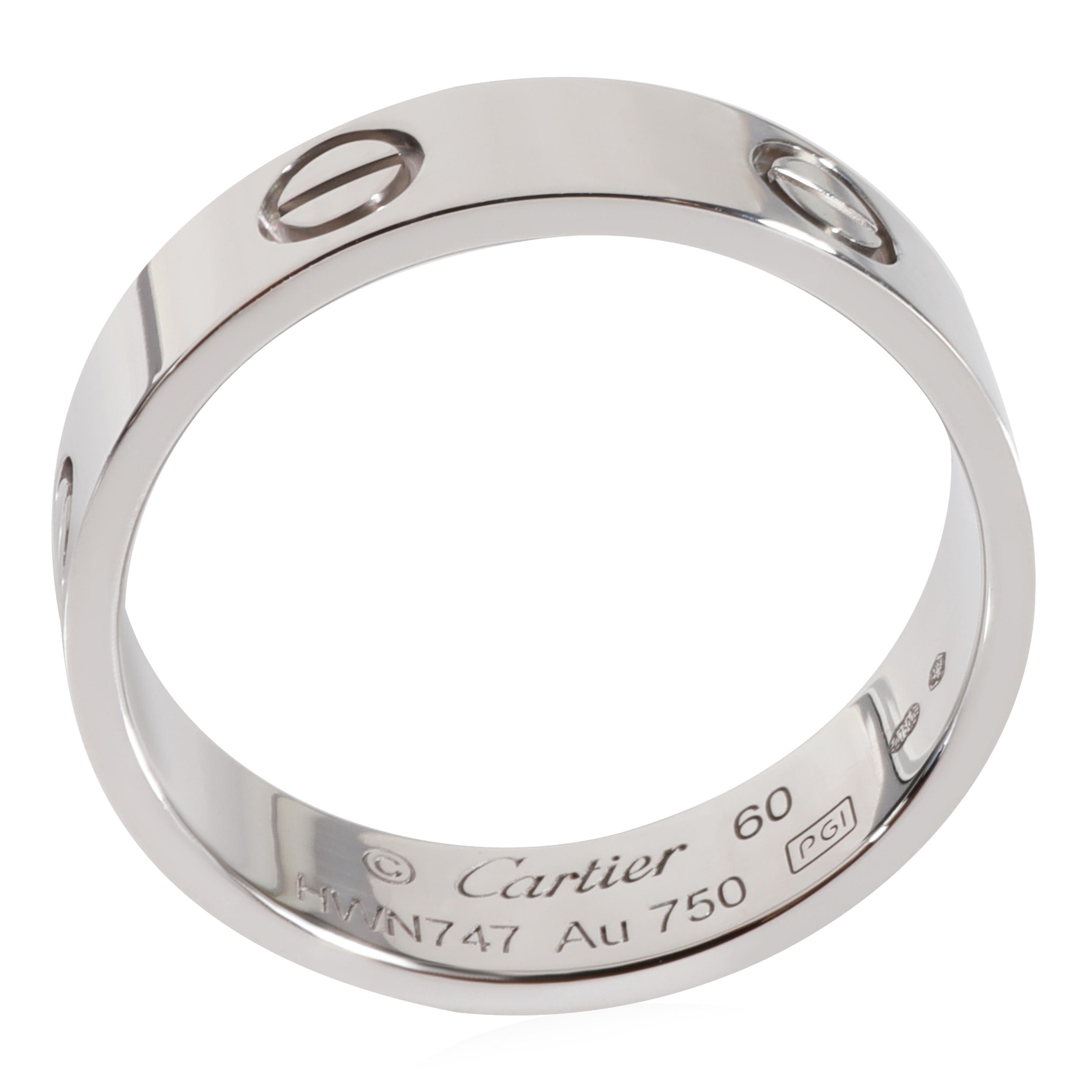 Cartier Love Ring in 18k White Gold For Sale at 1stDibs | cartier au750 ...
