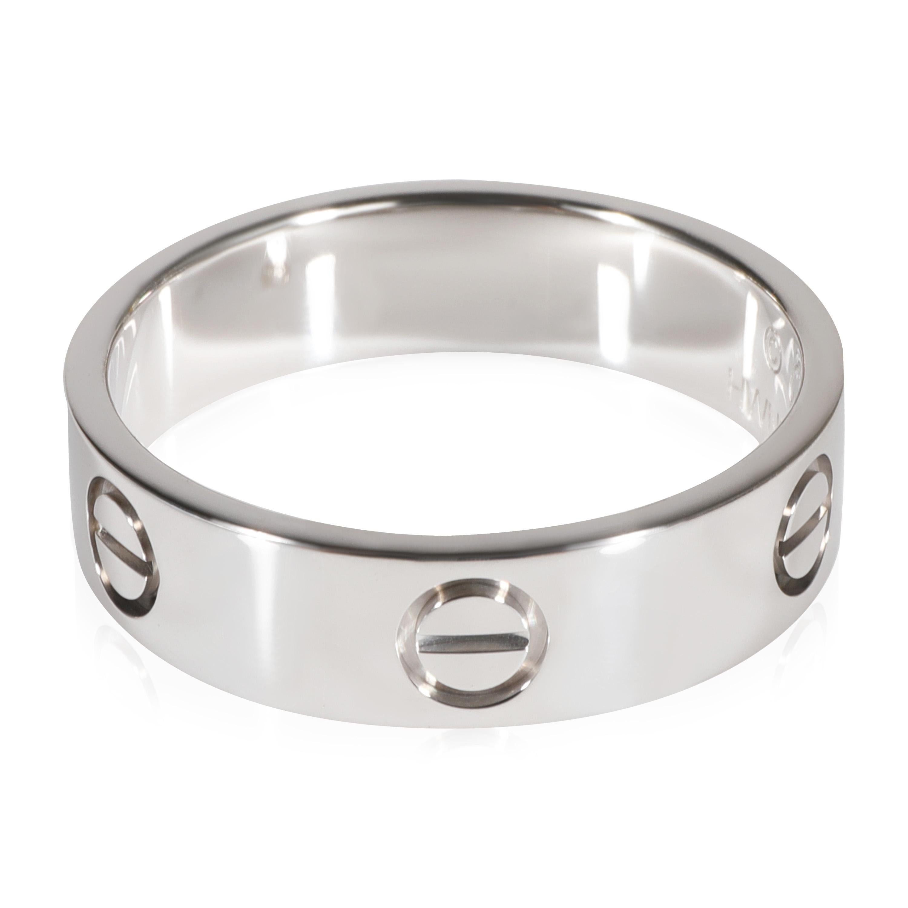 Cartier Love Ring in 18k White Gold For Sale at 1stDibs | cartier au750 ...