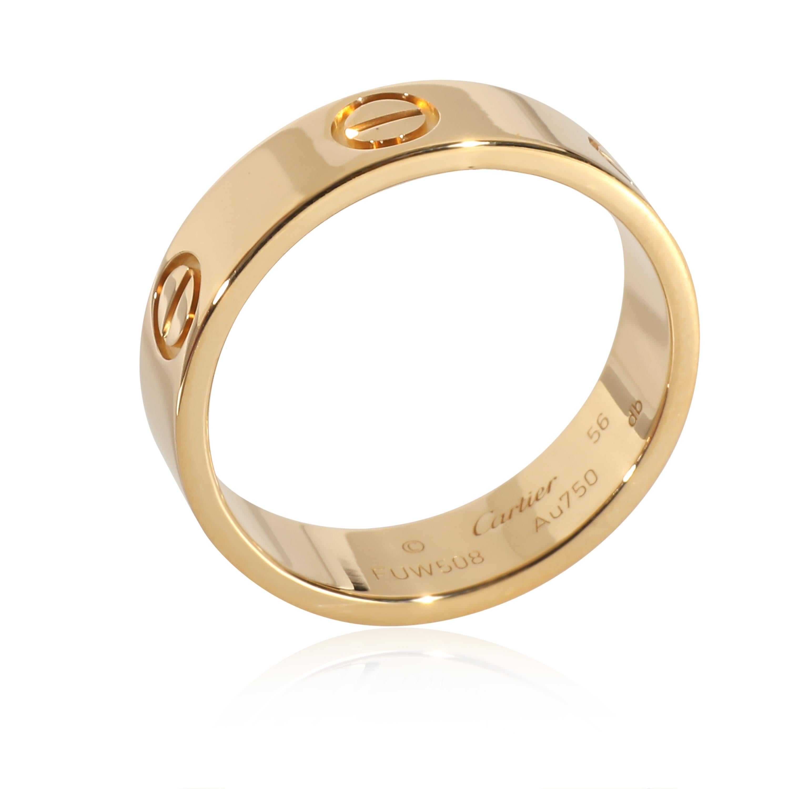 Cartier Love Ring in 18k Yellow Gold For Sale at 1stDibs