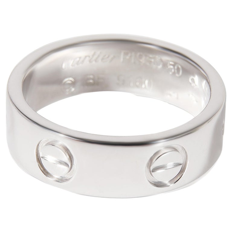 Cartier Love Ring in Platinum For Sale at 1stDibs