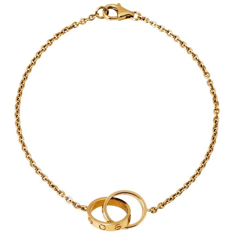 Cartier Love Screw Motif 18K Yellow Gold Bracelet at 1stDibs