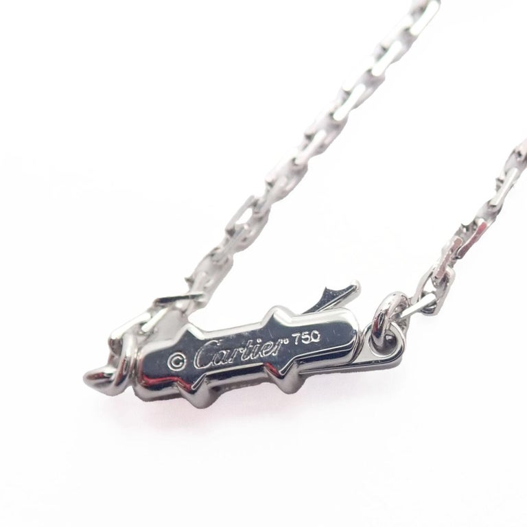 Cartier Love Screws Station Long White Gold Chain Necklace For Sale at ...