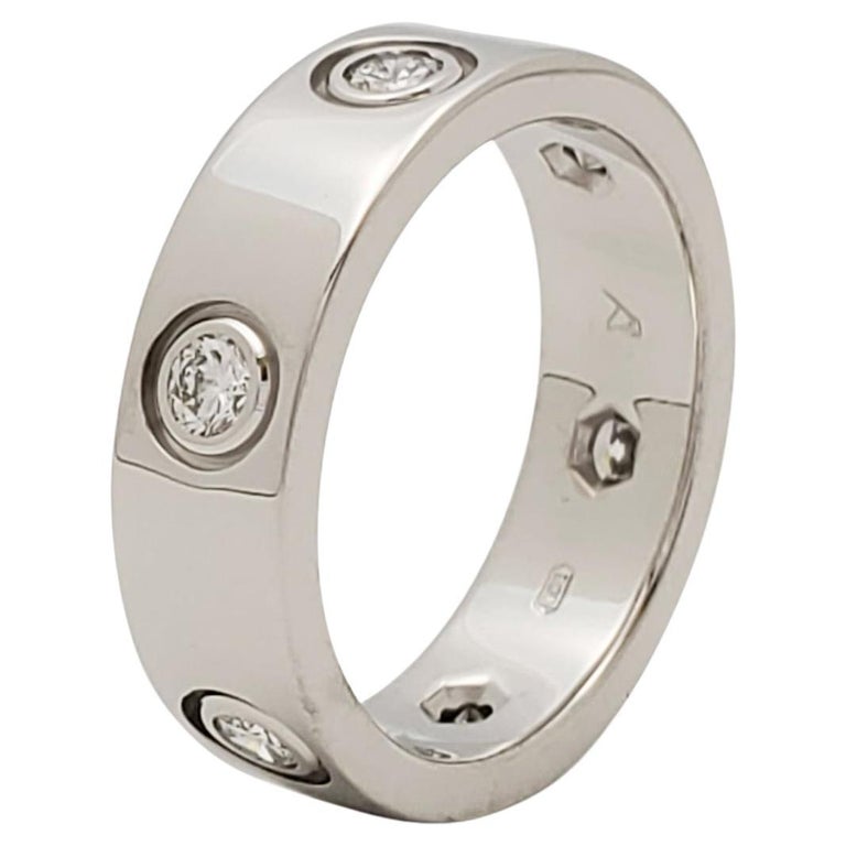 Cartier Love White Gold 6-Diamond Ring at 1stDibs