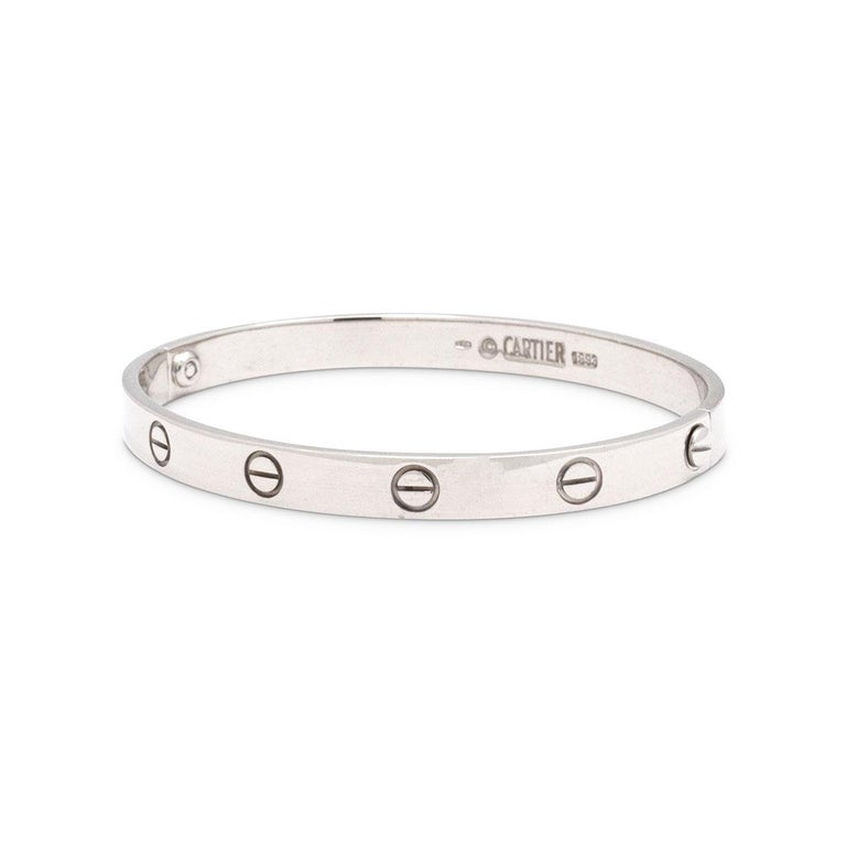 Cartier Love White Gold Bracelet at 1stDibs
