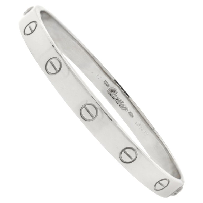 Cartier 'Love' White Gold Bracelet at 1stDibs