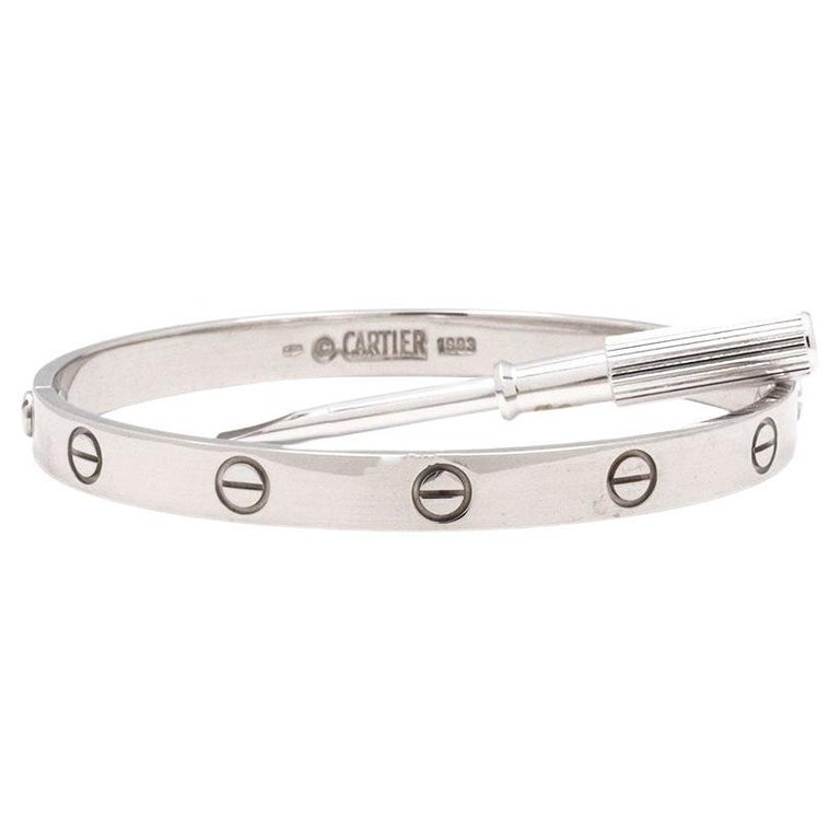 Cartier Love White Gold Bracelet at 1stDibs