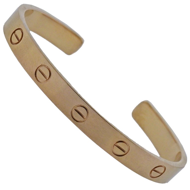 Cartier Love Yellow Gold Cuff Bracelet at 1stDibs | cartier love cuff ...