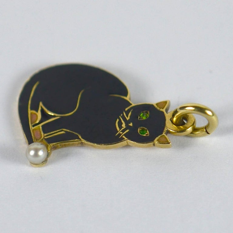 Cartier Lucky Black Cat Charm Pendant at 1stDibs | black cat lucky charm