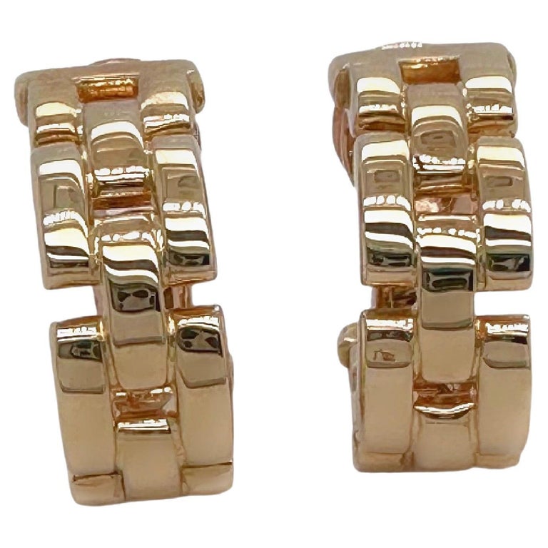 Cartier Maillon Panthere Creolen aus 18 Karat Gelbgold im Angebot bei 1stDibs