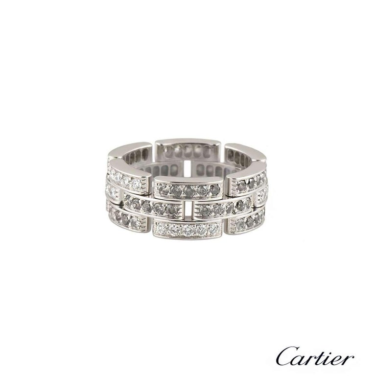 Cartier Maillon Panthere Diamond Links and Chain Ring 1.53 Carat at ...