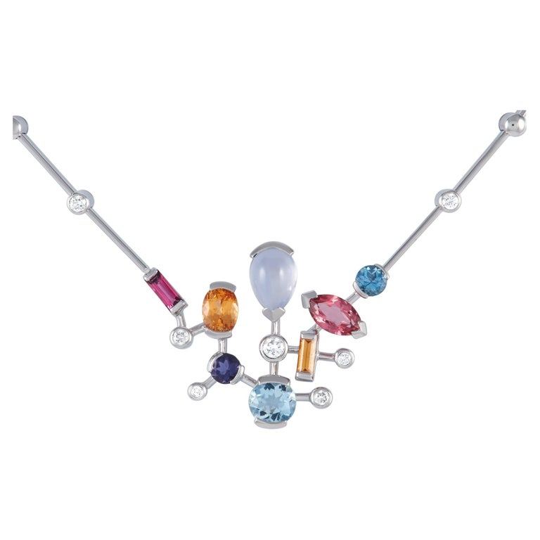 Cartier Meli Melo White Gold Diamond, Tourmaline, Moonstone& Aquamarine ...
