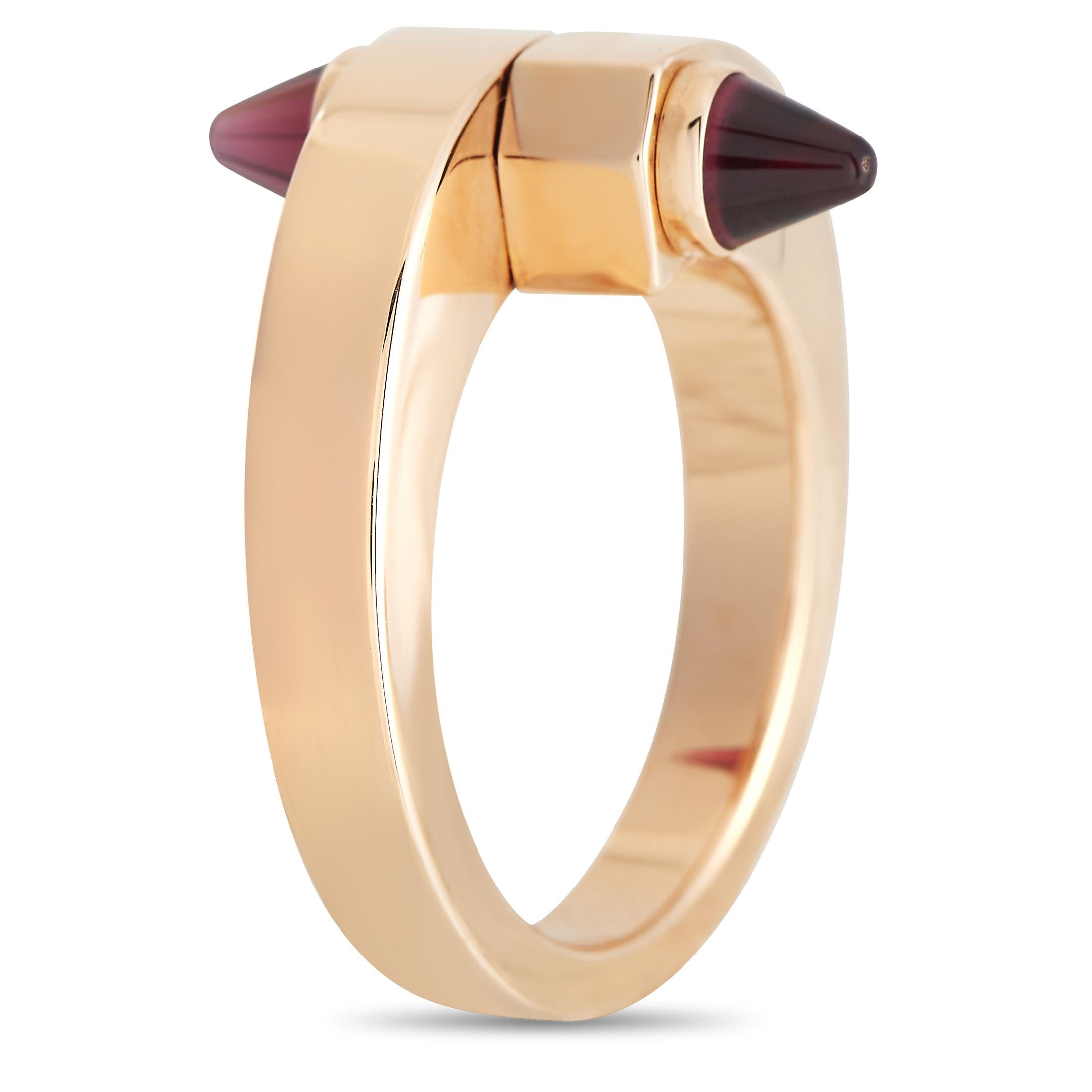 Cartier Menotte 18k Rose Gold Tourmaline Ring For Sale at 1stDibs ...