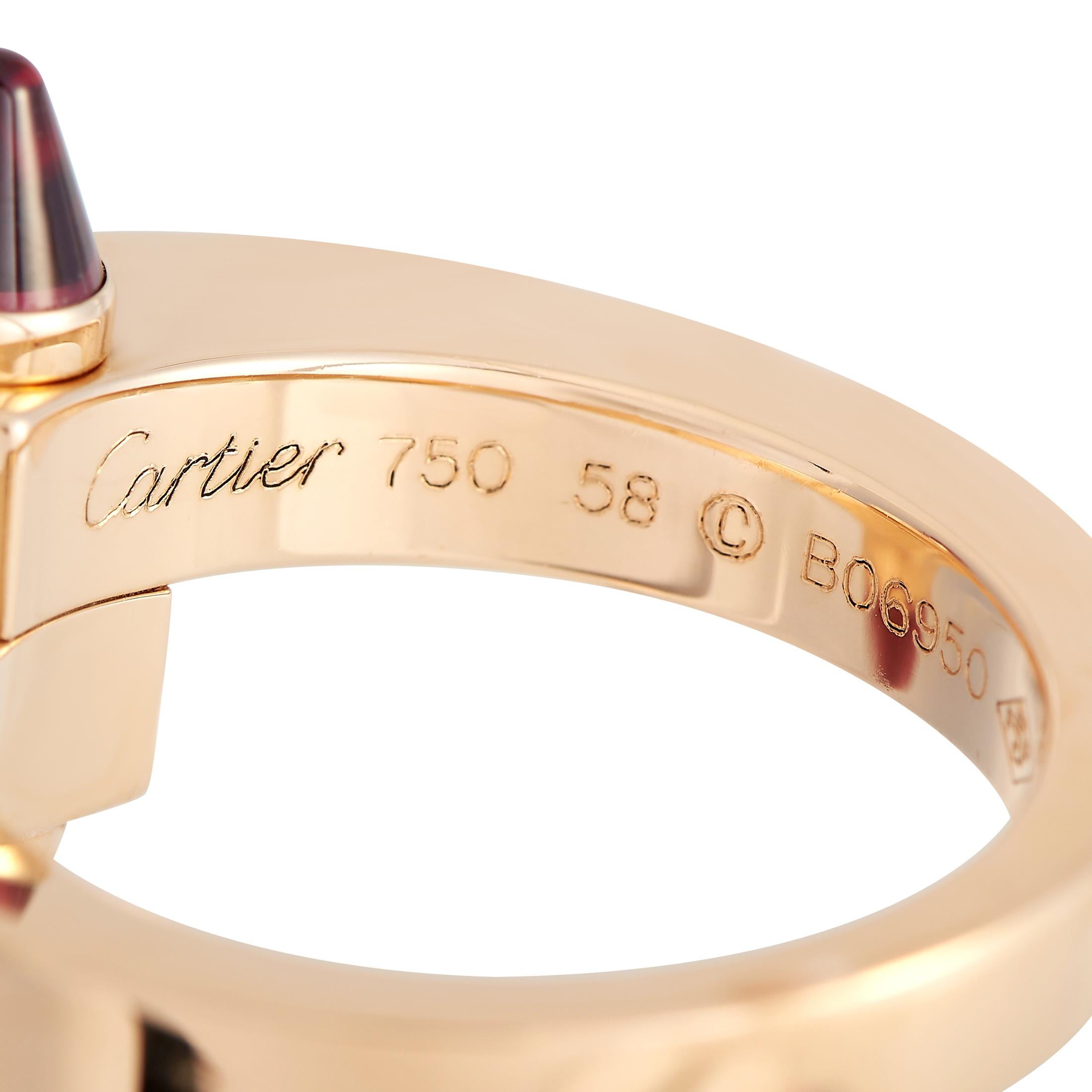 Cartier Menotte 18k Rose Gold Tourmaline Ring For Sale at 1stDibs ...