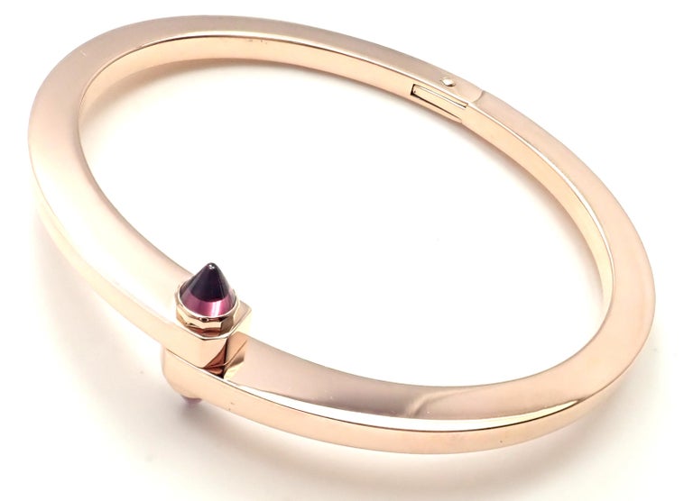 Cartier Menotte Garnet Rose Gold Bangle Bracelet at 1stDibs | cartier ...