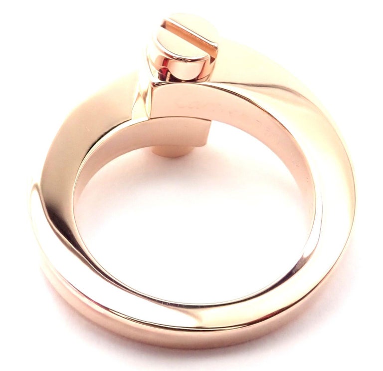 Cartier Menotte Rose Gold Band Ring For Sale at 1stDibs