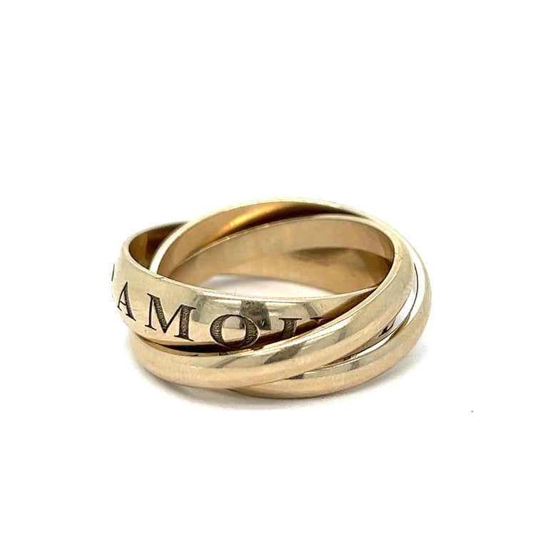 Cartier Men's Amour Et Trinity Or Gold Rings For Sale at 1stDibs