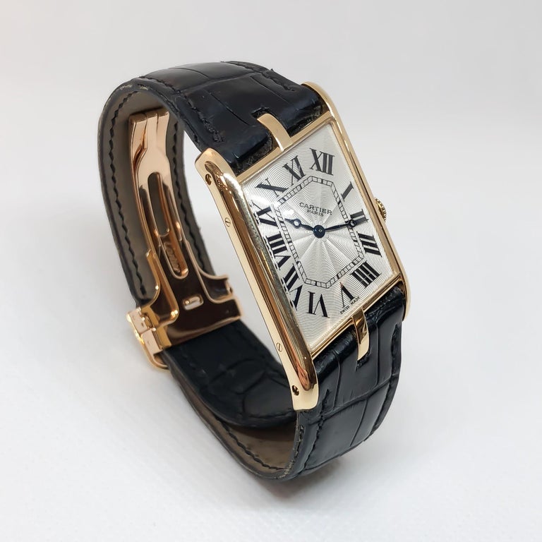 Cartier Men's Large Asymmetrical Tank Limited Edition 18 Karat Yellow ...