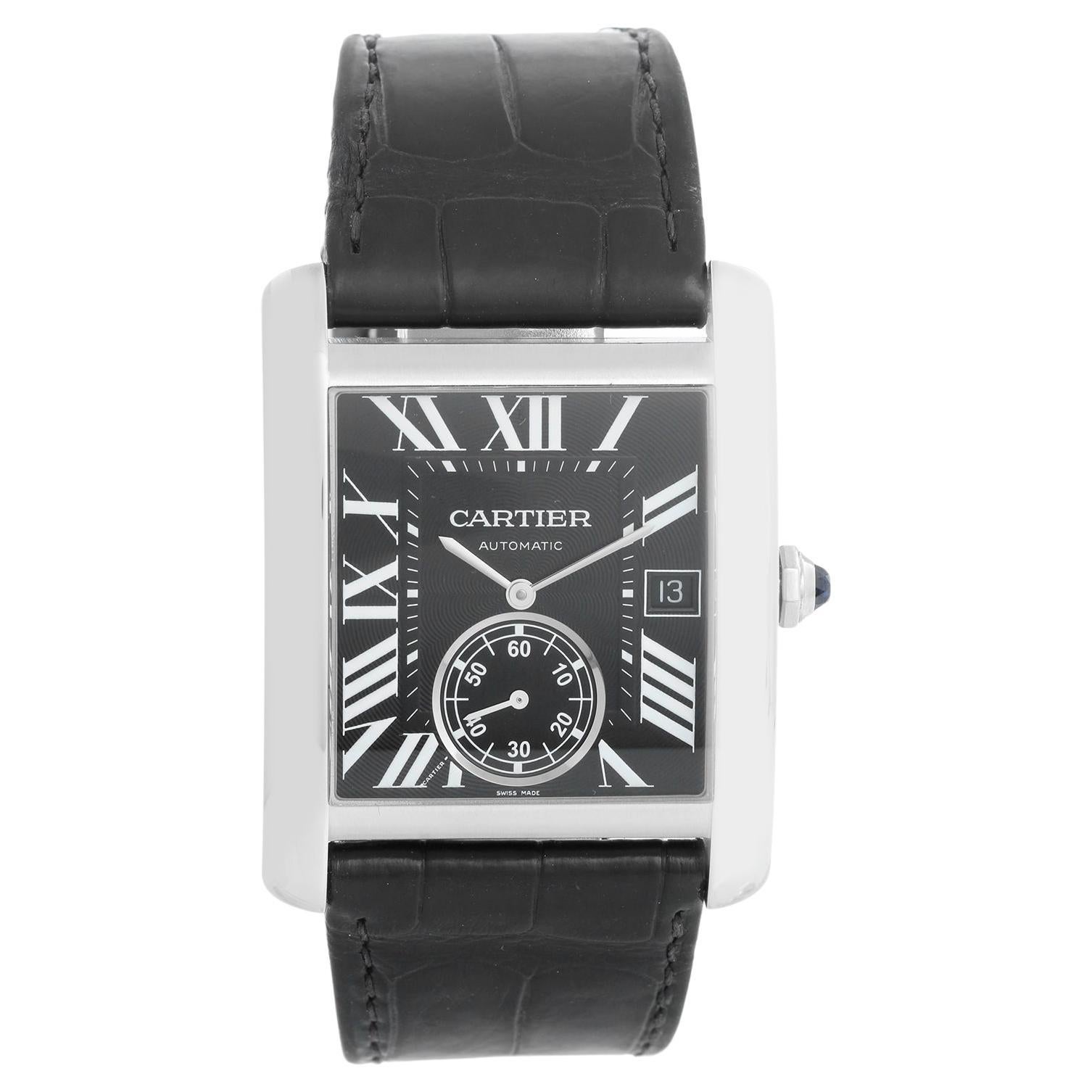 Cartier Large Tank Solo Stainless Steel Men's Watch W5200003 at 1stDibs