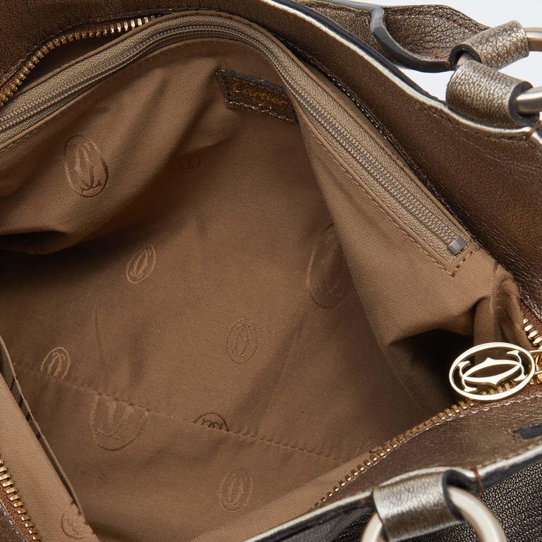 Cartier Metallic Gold Leather Marcello de Cartier Shoulder Bag For Sale ...