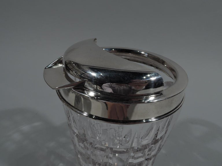 Cartier Mid-Century Modern Sterling Silver and Glass Bar Pitcher For ...