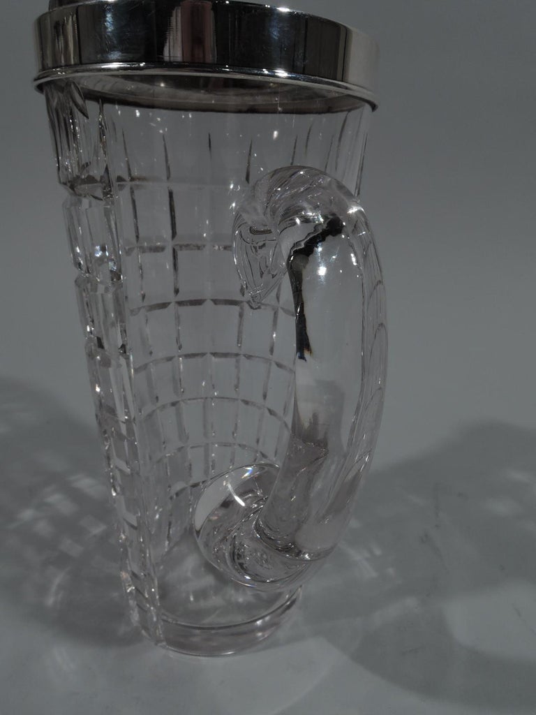 Cartier Mid-Century Modern Sterling Silver and Glass Bar Pitcher For ...