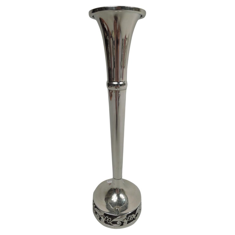 Cartier Midcentury Modern Sterling Silver Bud Vase For Sale at 1stDibs