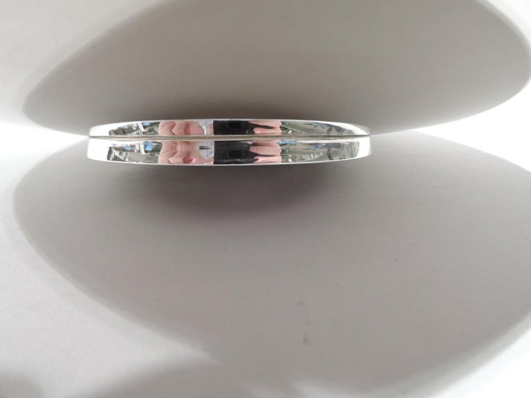 Cartier Mid-Century Modern Sterling Silver Footed Plate For Sale at 1stDibs