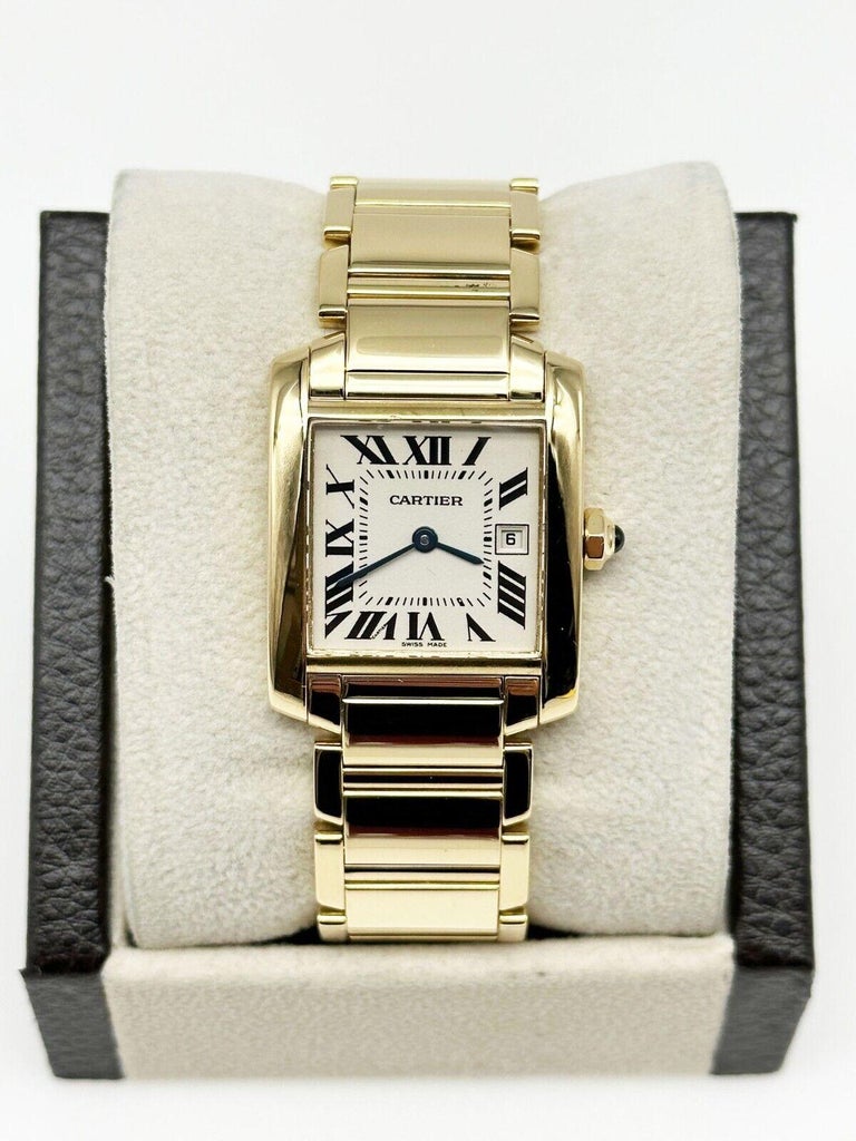 Cartier Midsize Tank Francaise Ref 2466 W50014N2 18K Yellow Gold For ...