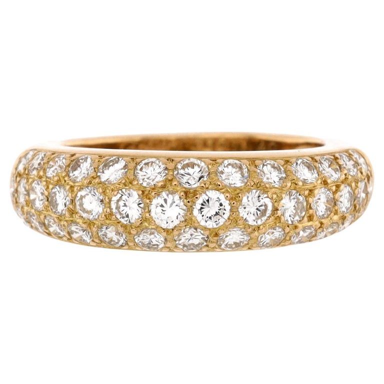 Cartier Mimi Pave Band Ring 18k Yellow Gold and Diamonds For Sale at ...