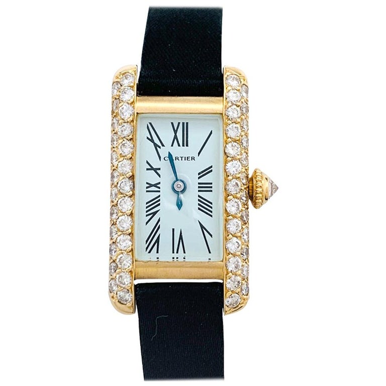 Cartier Mini Tank Allongée Watch, Diamonds at 1stDibs | cartier tank ...