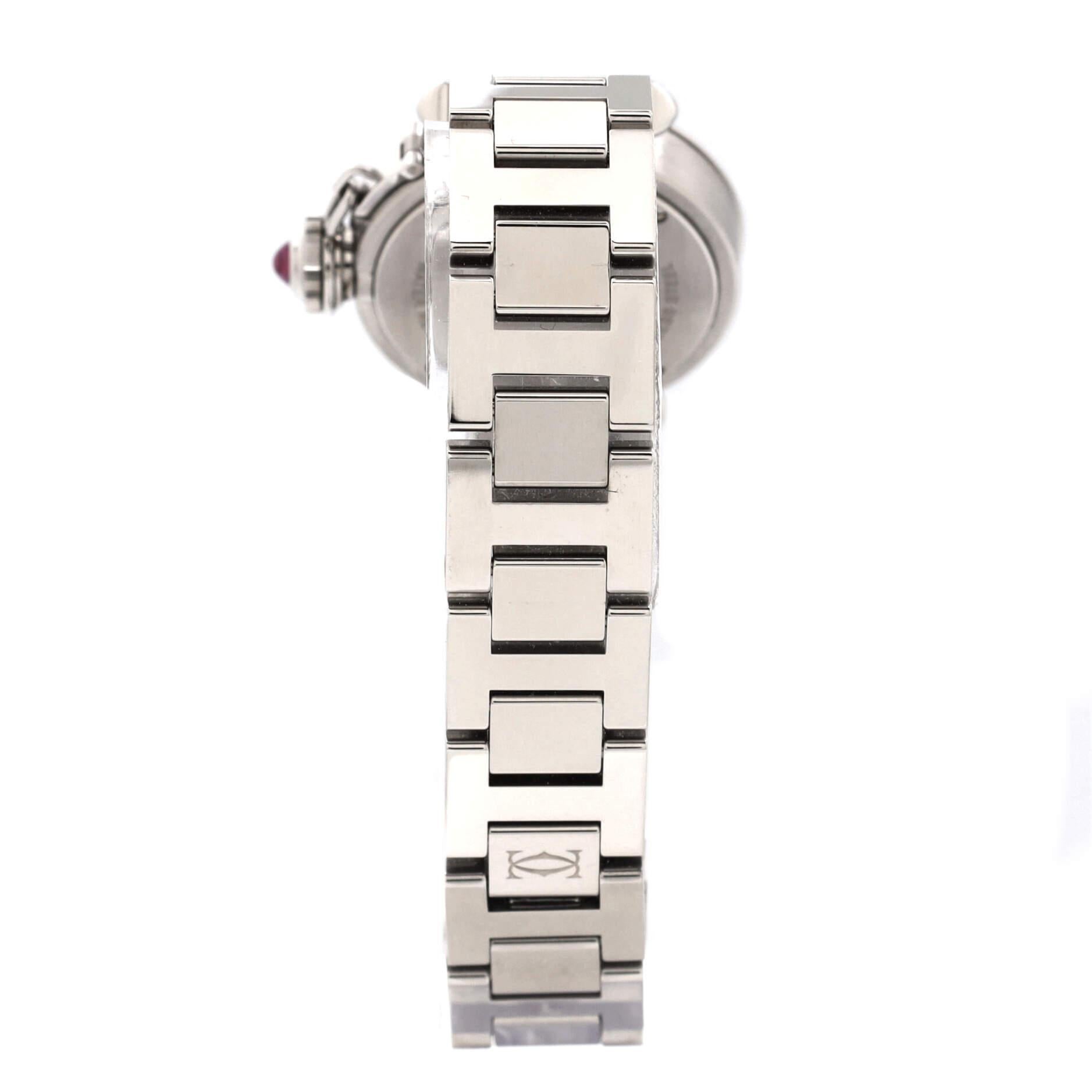 Cartier Miss Pasha Pink Dial Quartz Watch Stainless Steel 27 For Sale ...