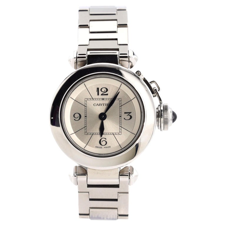 Cartier Miss Pasha Quartz Watch Stainless Steel 27 For Sale at 1stDibs