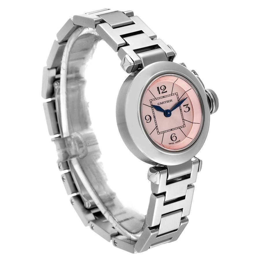 Cartier Miss Pasha Steel Pink Dial Ladies Watch W3140008 For Sale at ...