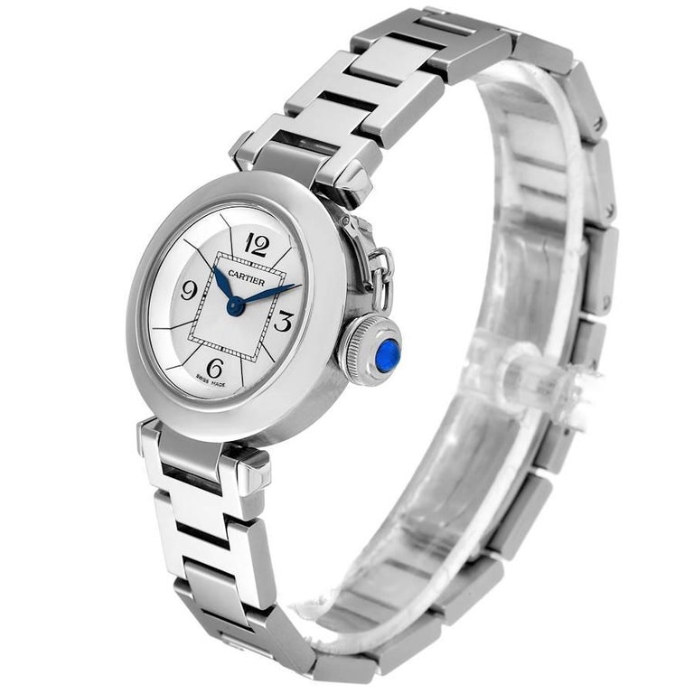 Cartier Miss Pasha Steel Silver Dial Quartz Ladies Watch W3140007 For ...