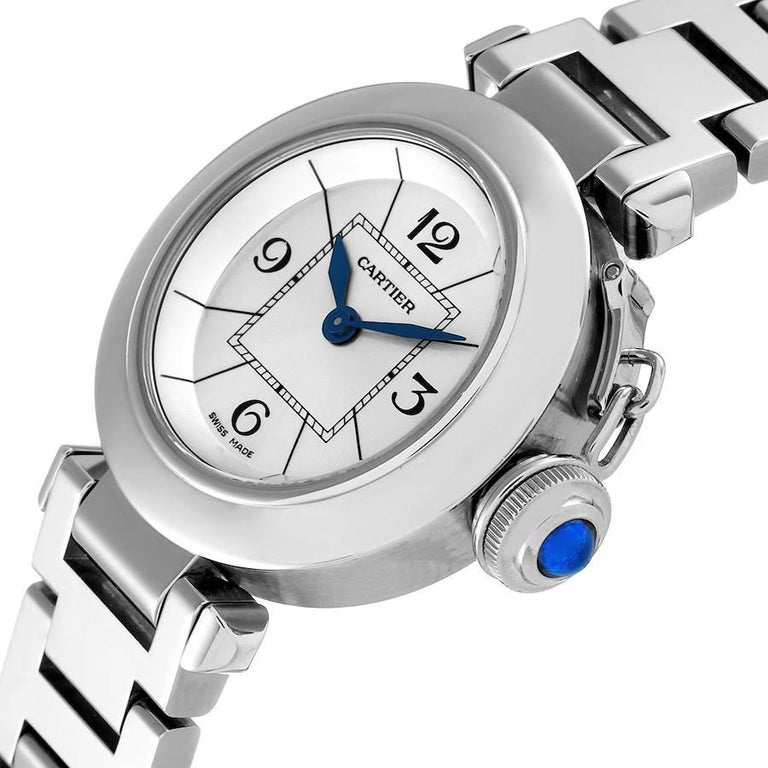 Cartier Miss Pasha Steel Silver Dial Quartz Ladies Watch W3140007 For ...