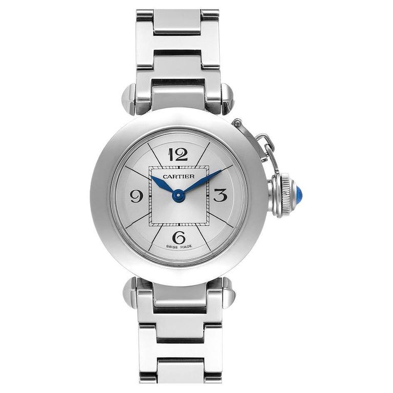 Cartier Miss Pasha Steel Silver Dial Quartz Ladies Watch W3140007 For ...