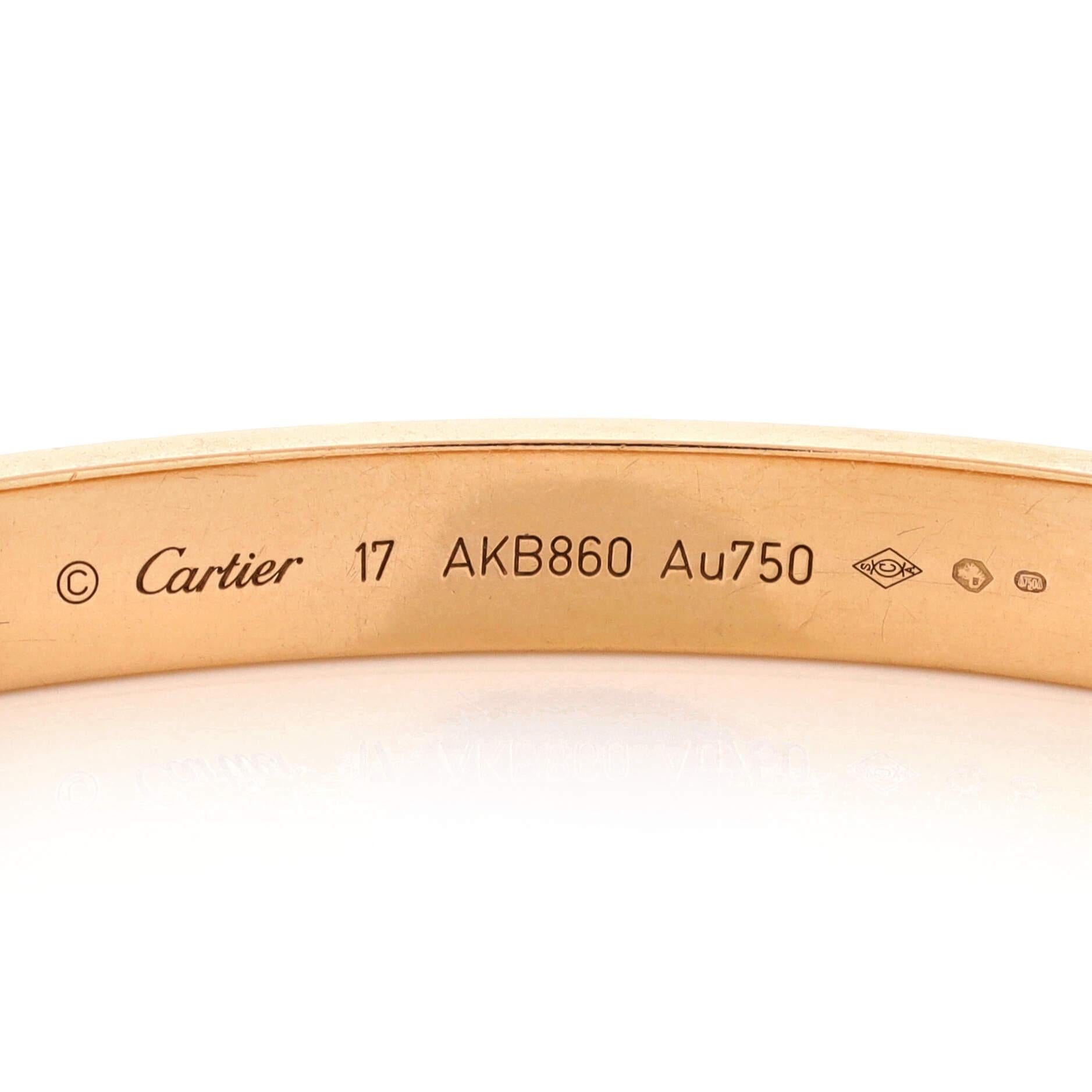 Cartier Model: Love Bracelet 18K Yellow Gold For Sale at 1stDibs