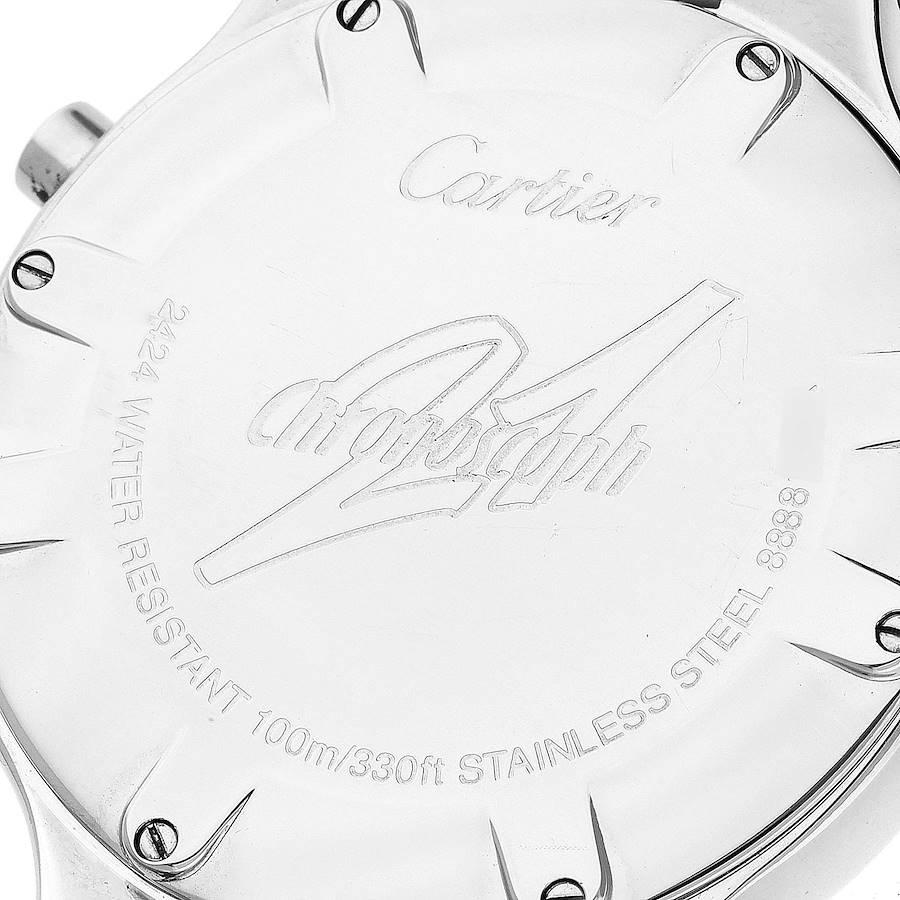 Cartier Must 21 Chronoscaph White Rubber Steel Ladies Watch W10184U2 at ...