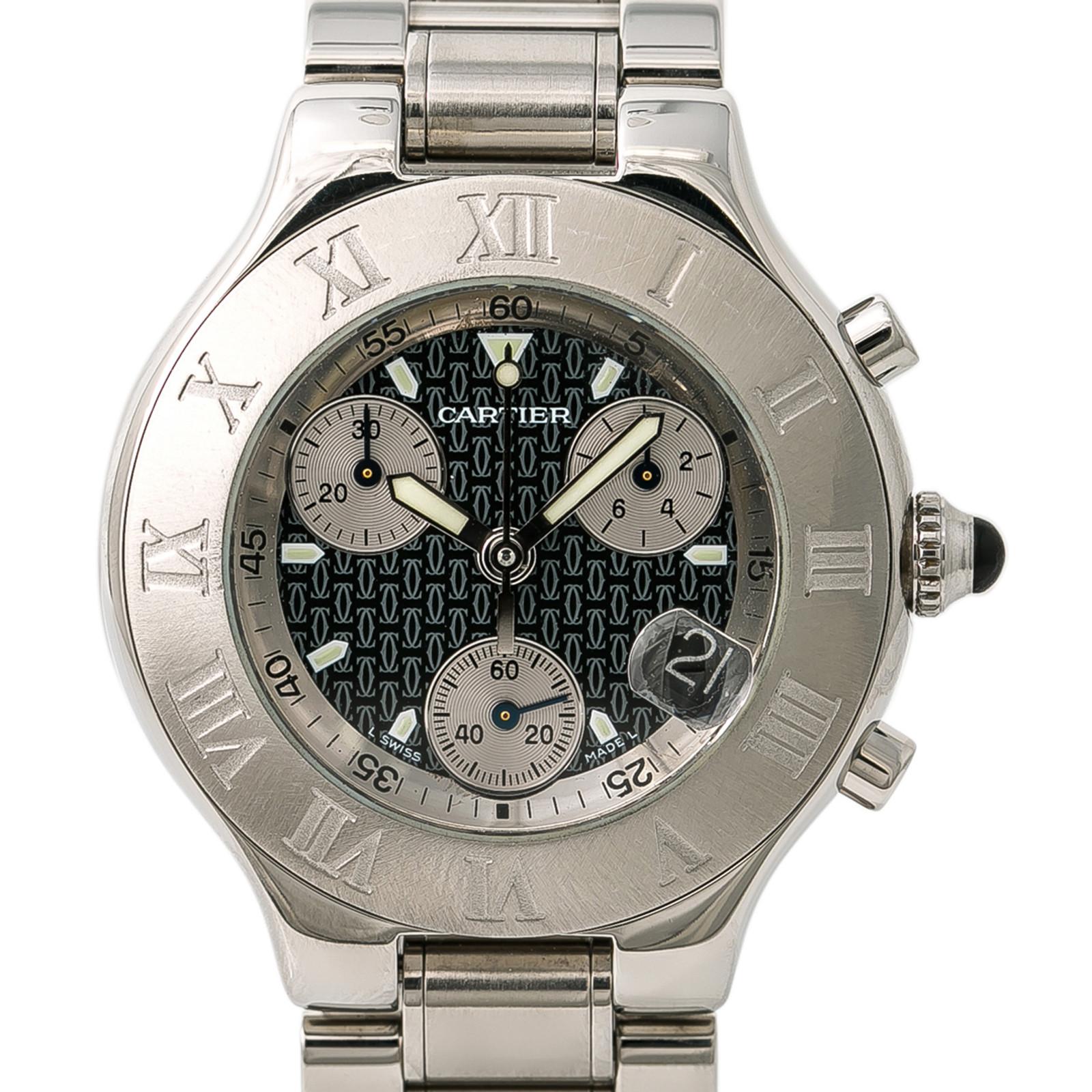 Cartier Must 212040, Brown Dial Certified Authentic For Sale at 1stDibs