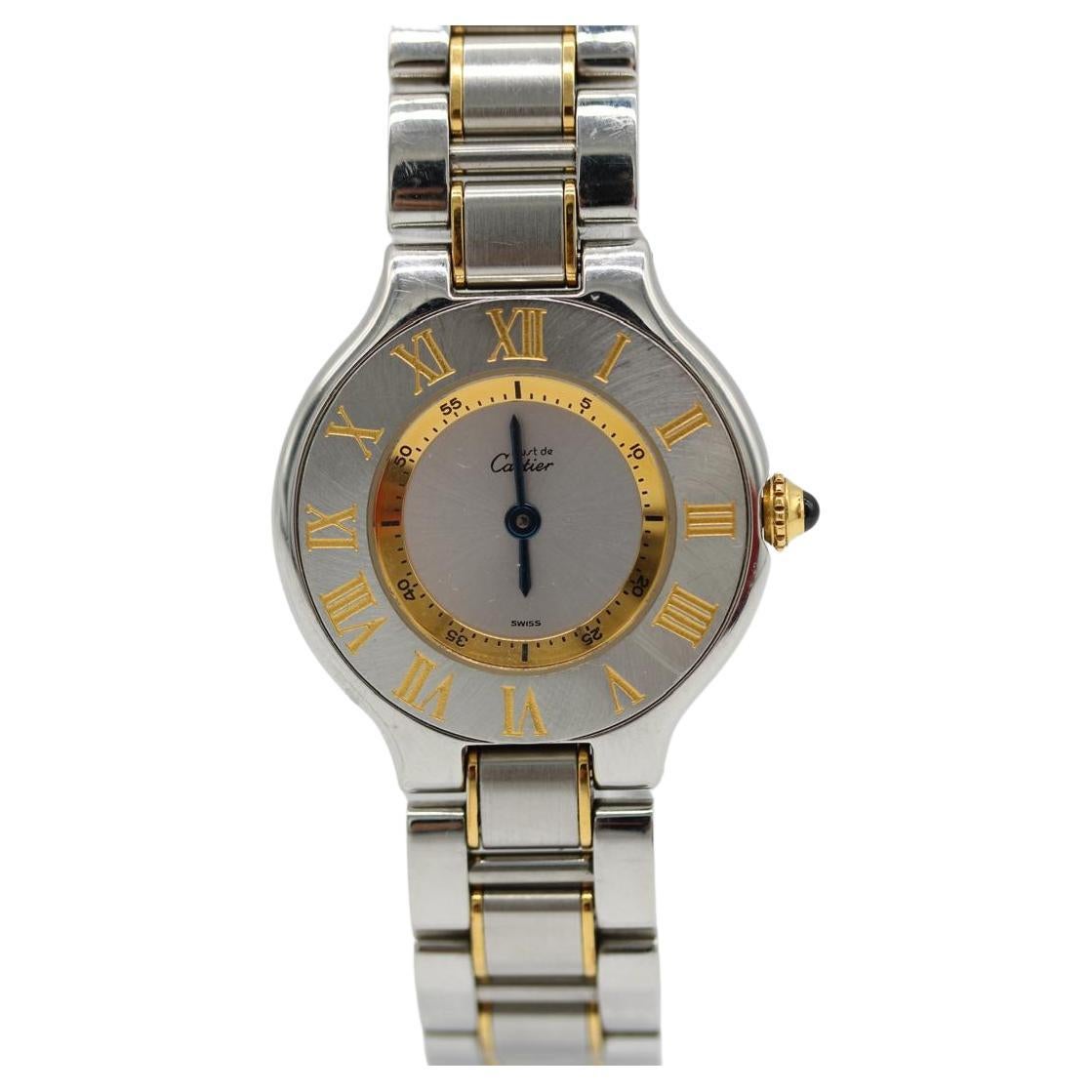 Cartier Must de Cartier – Ref. 1340 – Blue Bezel Numerals – Quartz at ...