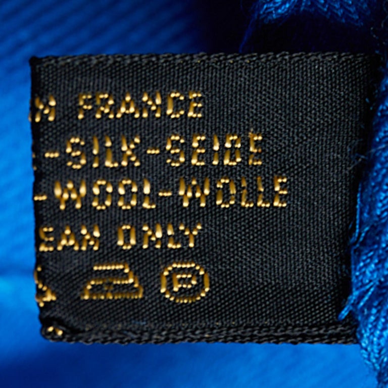 Cartier Must De Cartier Blue Panthere Monogram Wool and Silk Blend ...