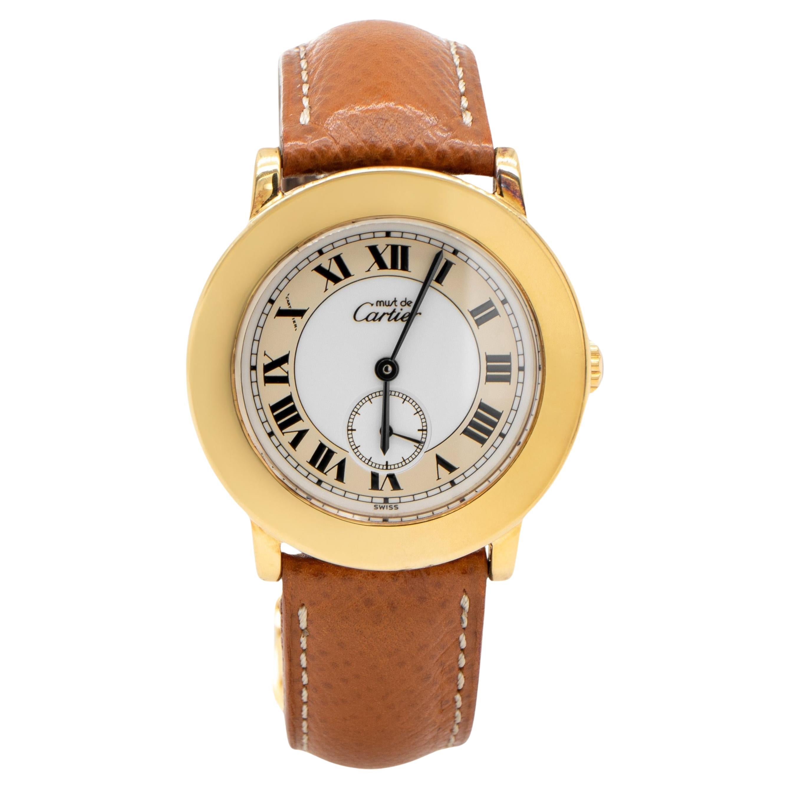 Cartier Must de Cartier Ronde Watch W1006922 Original Papers For Sale ...
