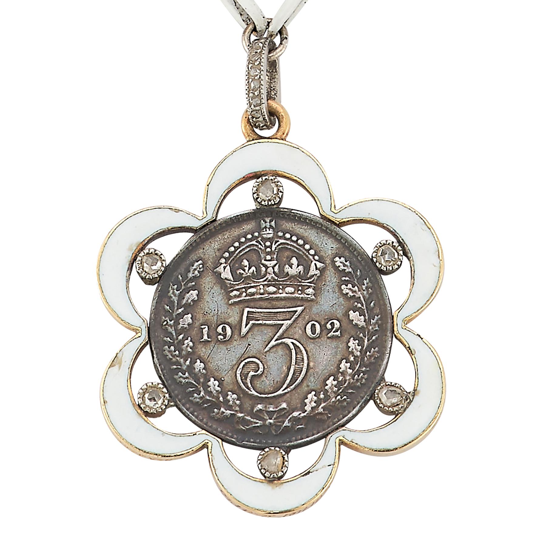 Cartier Pearl and Diamond Ancient Coin Necklace For Sale at 1stDibs ...