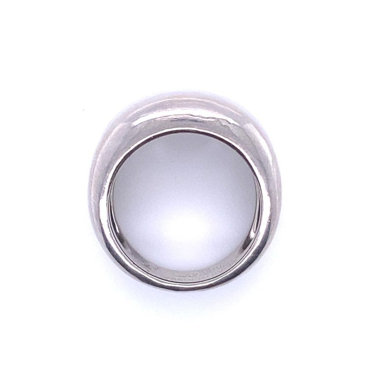 Cartier Nouvelle Vague 18 Karat White Gold Domed Band Ring For Sale at ...