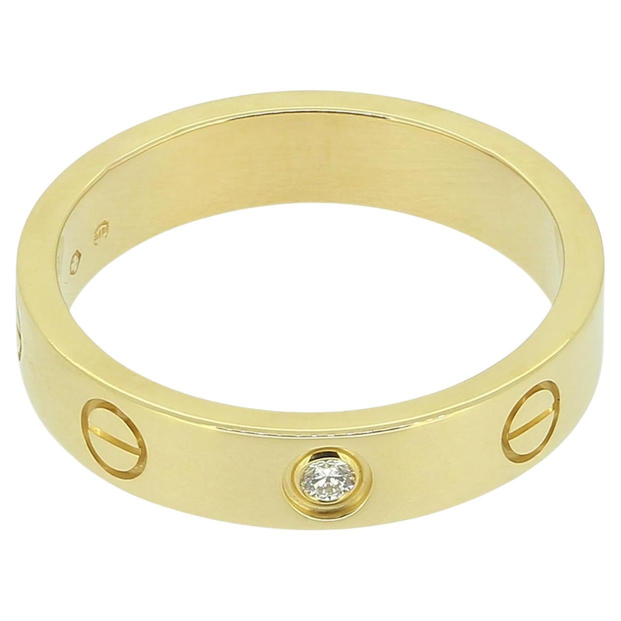 Cartier Small Model LOVE Ring Size S 1/2 (61) at 1stDibs Cartier Small Model LOVE Ring Size S 1/2 (61) at 1stDibs