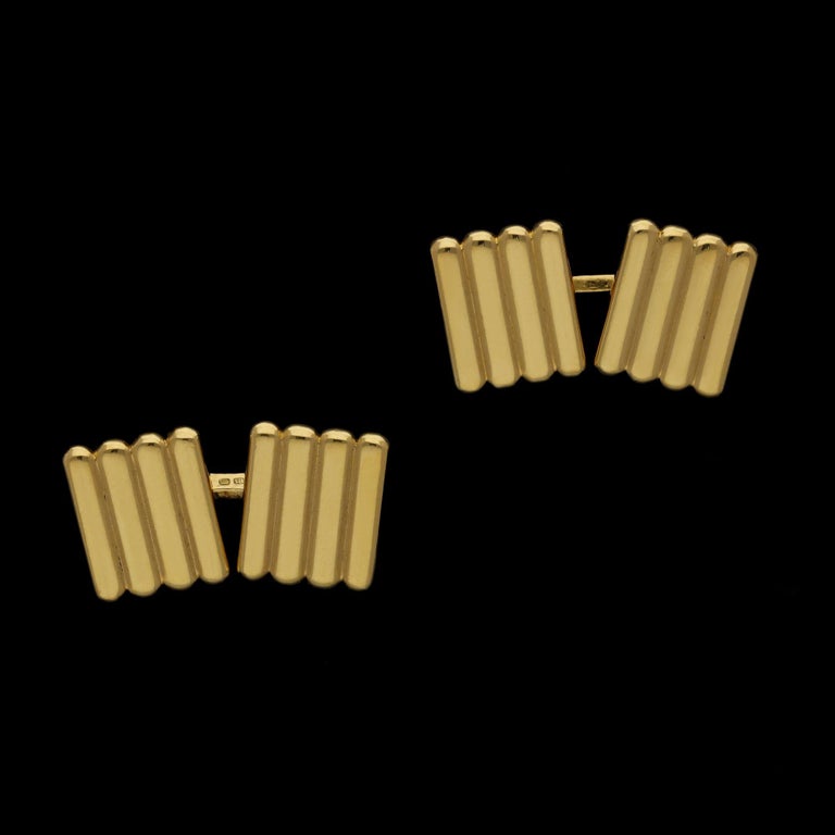 Cartier Pair of 18ct Yellow Gold Double Ended Cufflinks 1961 For Sale ...